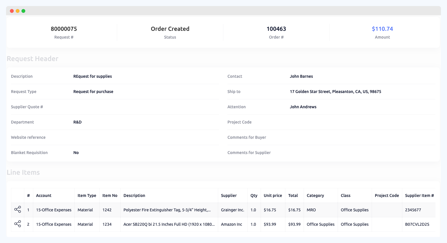 Purchase Order System | Purchasing order system