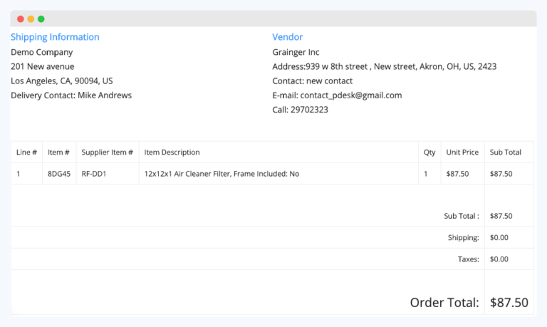 Purchase Order System - 17 must-have features