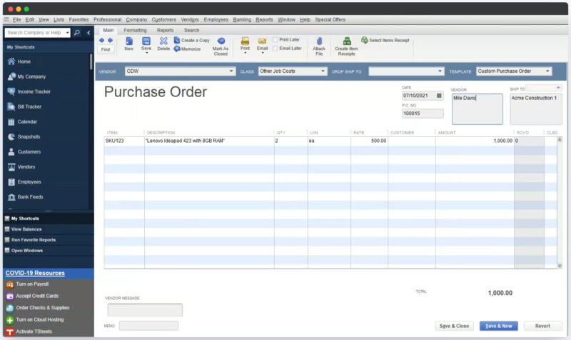 Best Purchasing Order App for QuickBooks Enterprise / QuickBooks ...