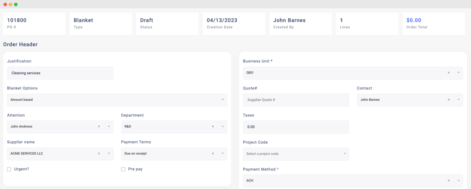 How To Create A Purchase Order - ProcureDesk